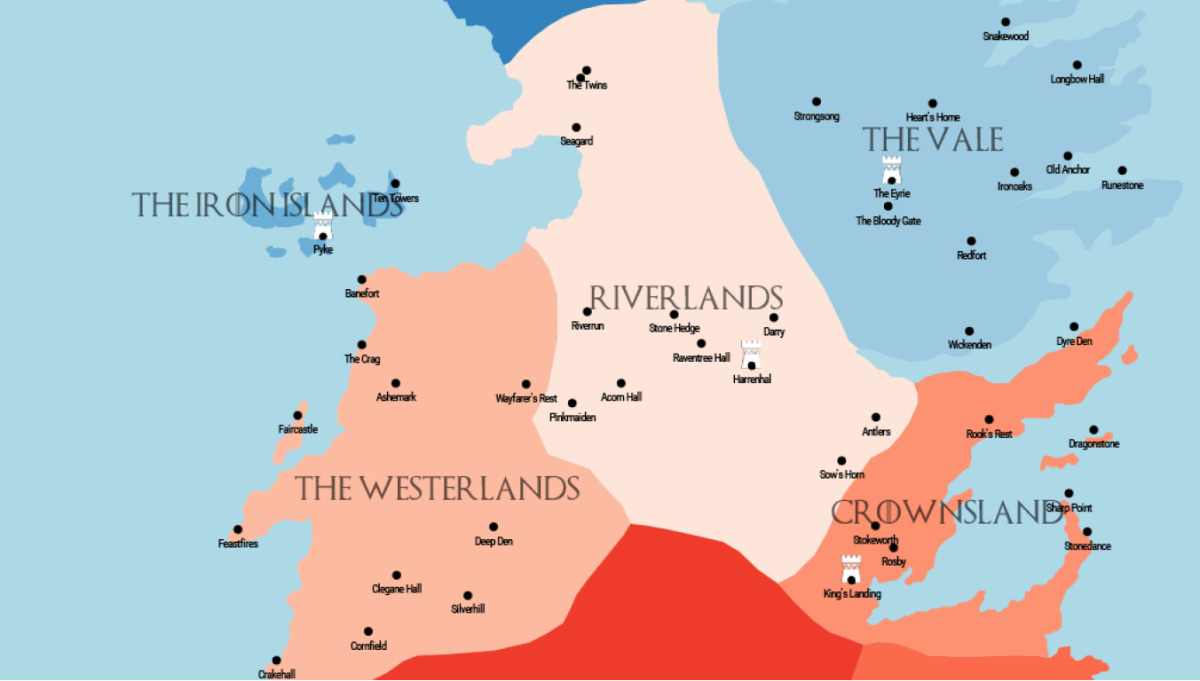 Game Of Thrones Dragonstone Map Dragonstone Map Etsy